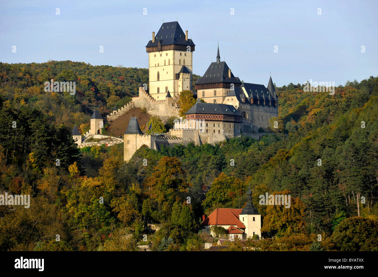Karlstejn castle view hi-res stock photography and images - Alamy