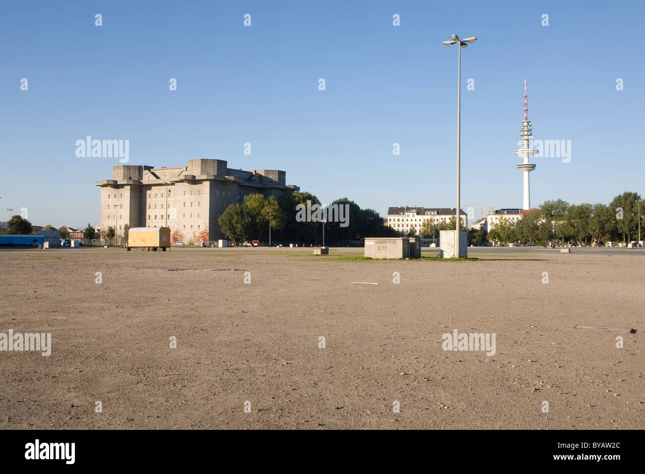 Heiligengeistfeld district, with high-rise bunker and TV Tower in the ...