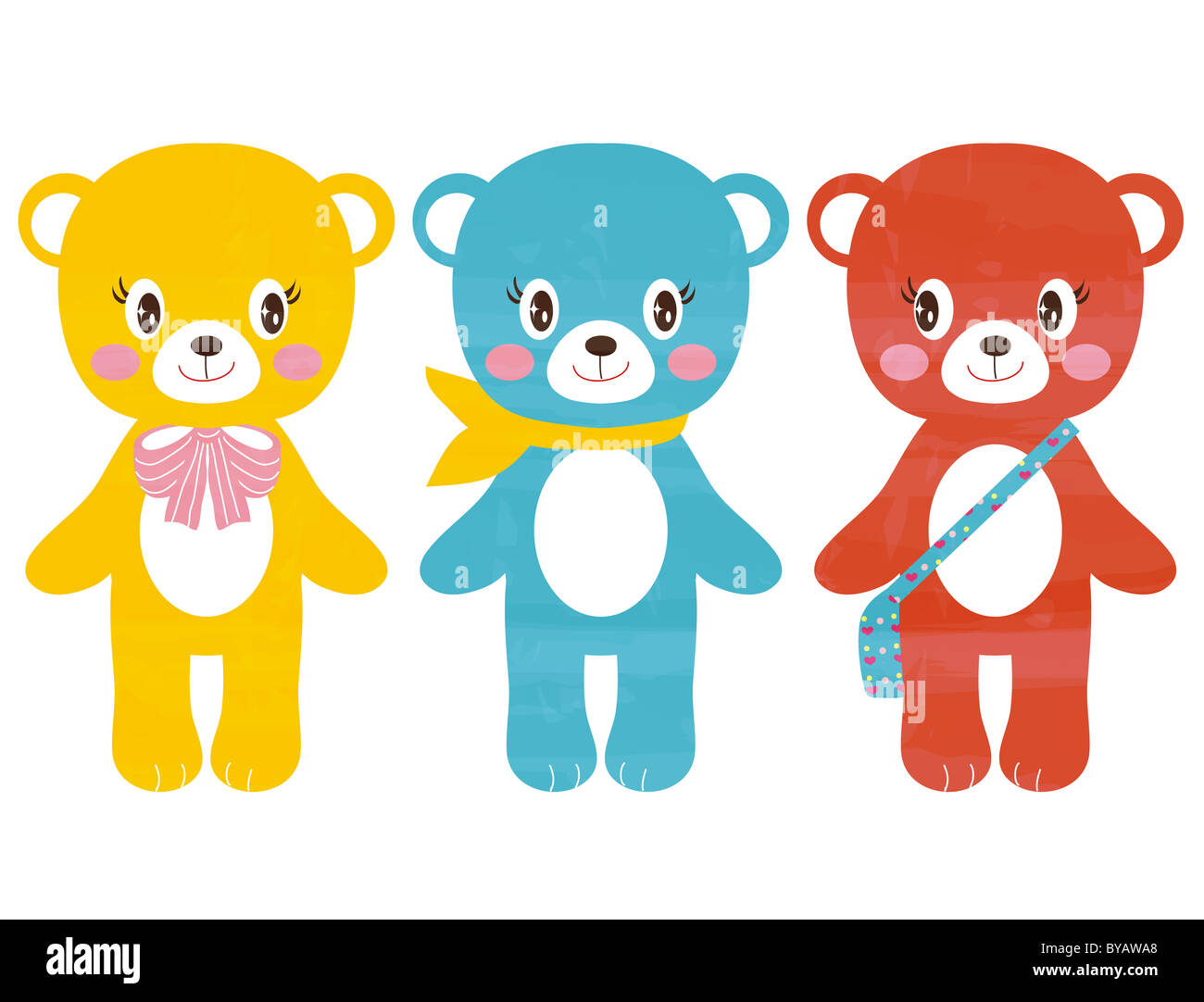 Three bears illustration hi-res stock photography and images - Alamy
