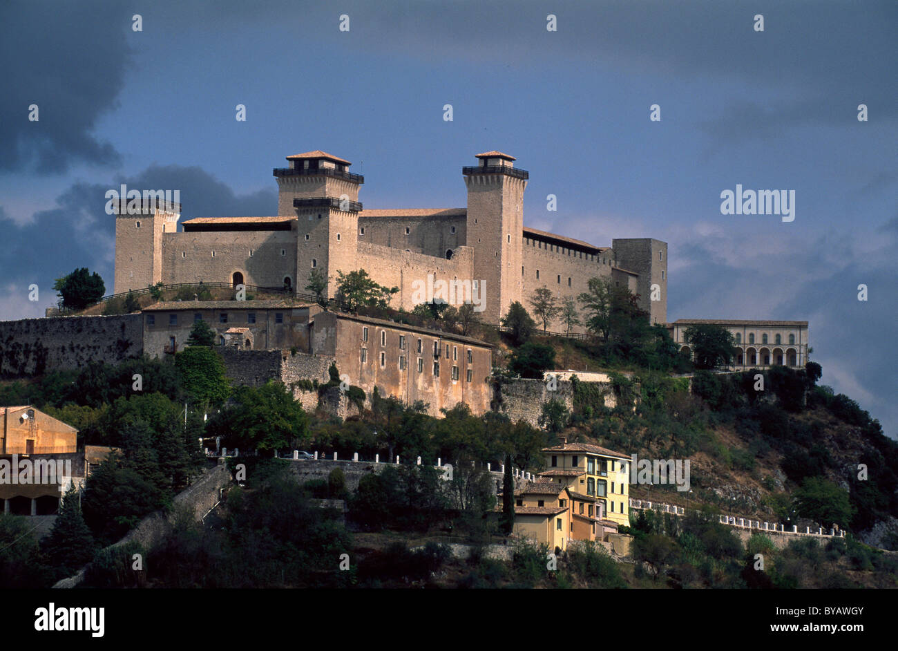 Castle Rocca Albornoziana in Spoleto, Umbria, Italy Stock Photo - Alamy