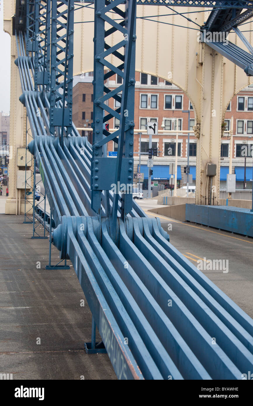 The Smithfield Street Bridge crossing the Monongahela River in ...