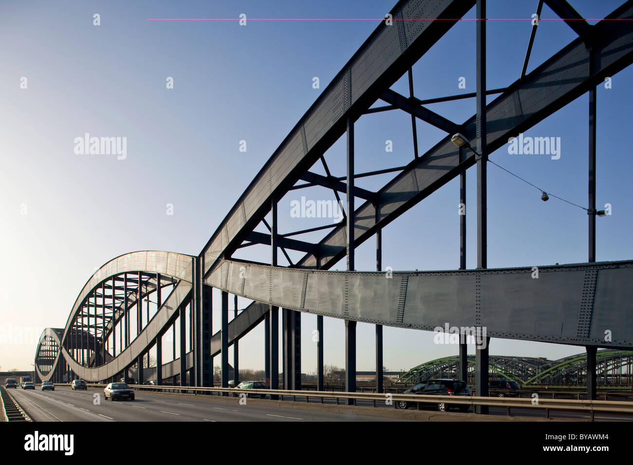 Neue Elbbruecke Elbe bridge, Hamburg, Germany, Europe Stock Photo - Alamy