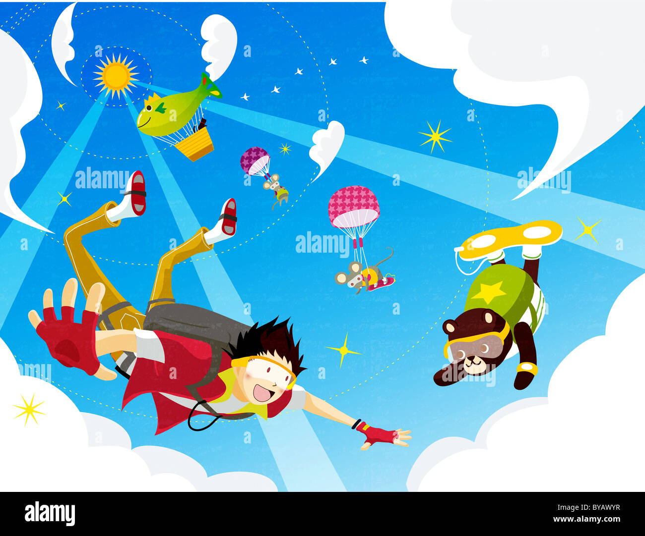 Freefall illustration hi-res stock photography and images - Alamy