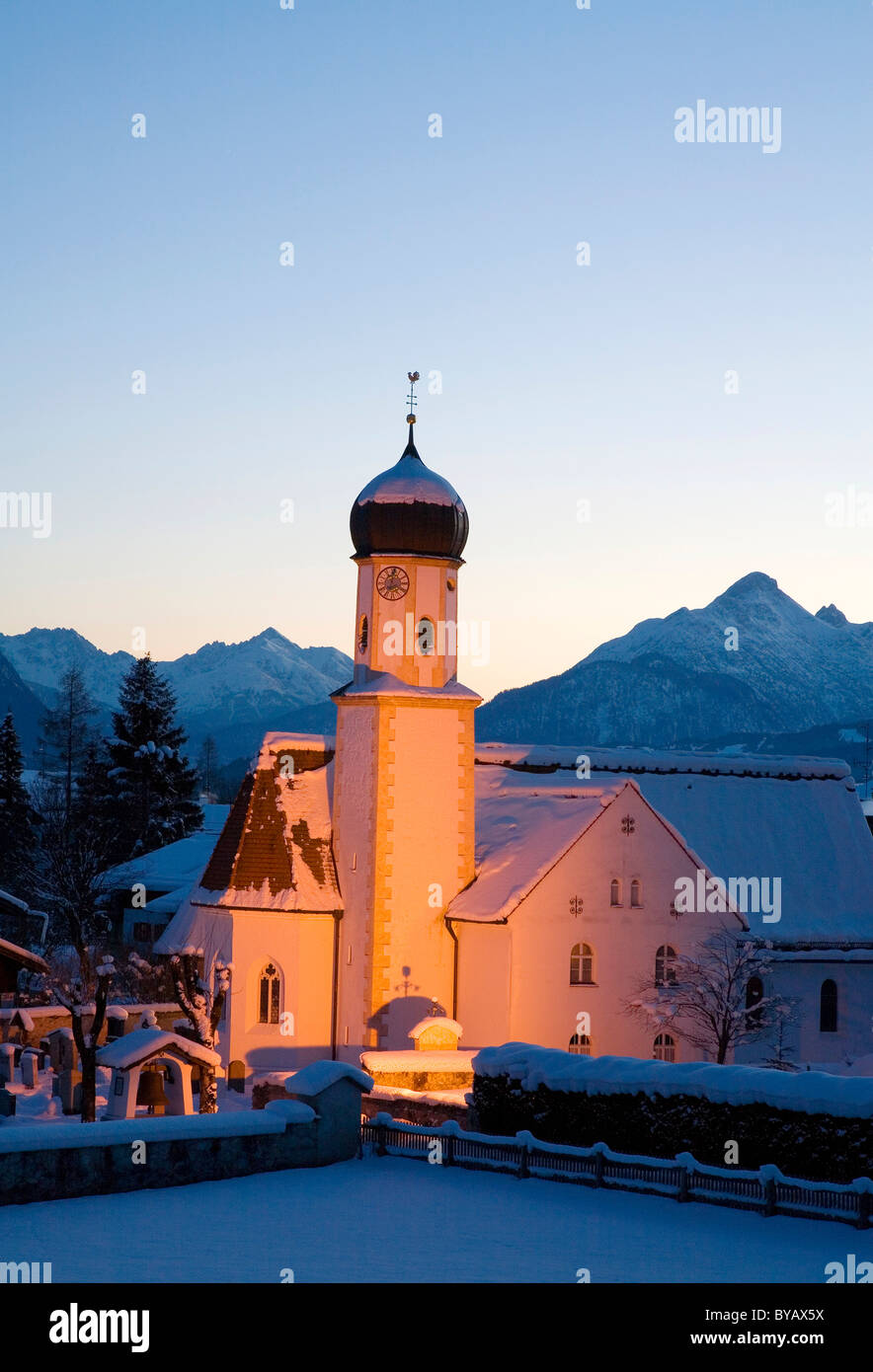 Bavaria snow church hi-res stock photography and images - Alamy