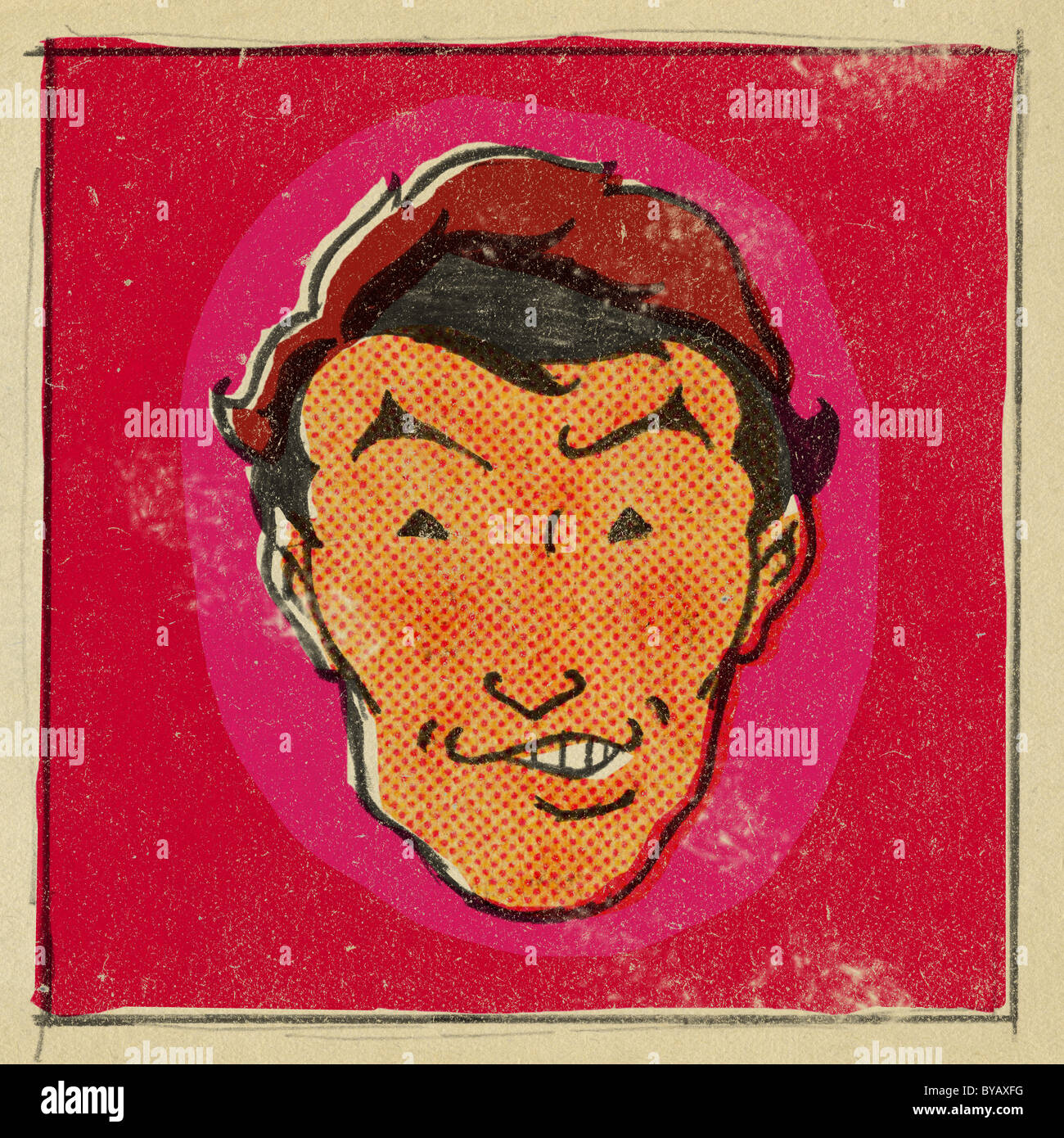 Retro style comic book portrait hi-res stock photography and images - Alamy