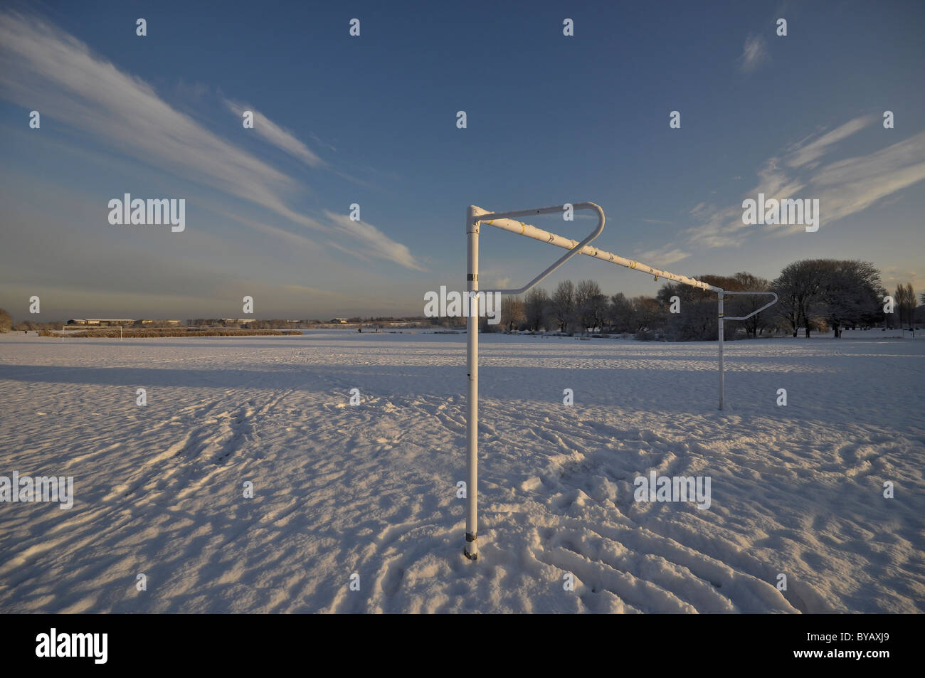 Football goal posts hi-res stock photography and images - Alamy