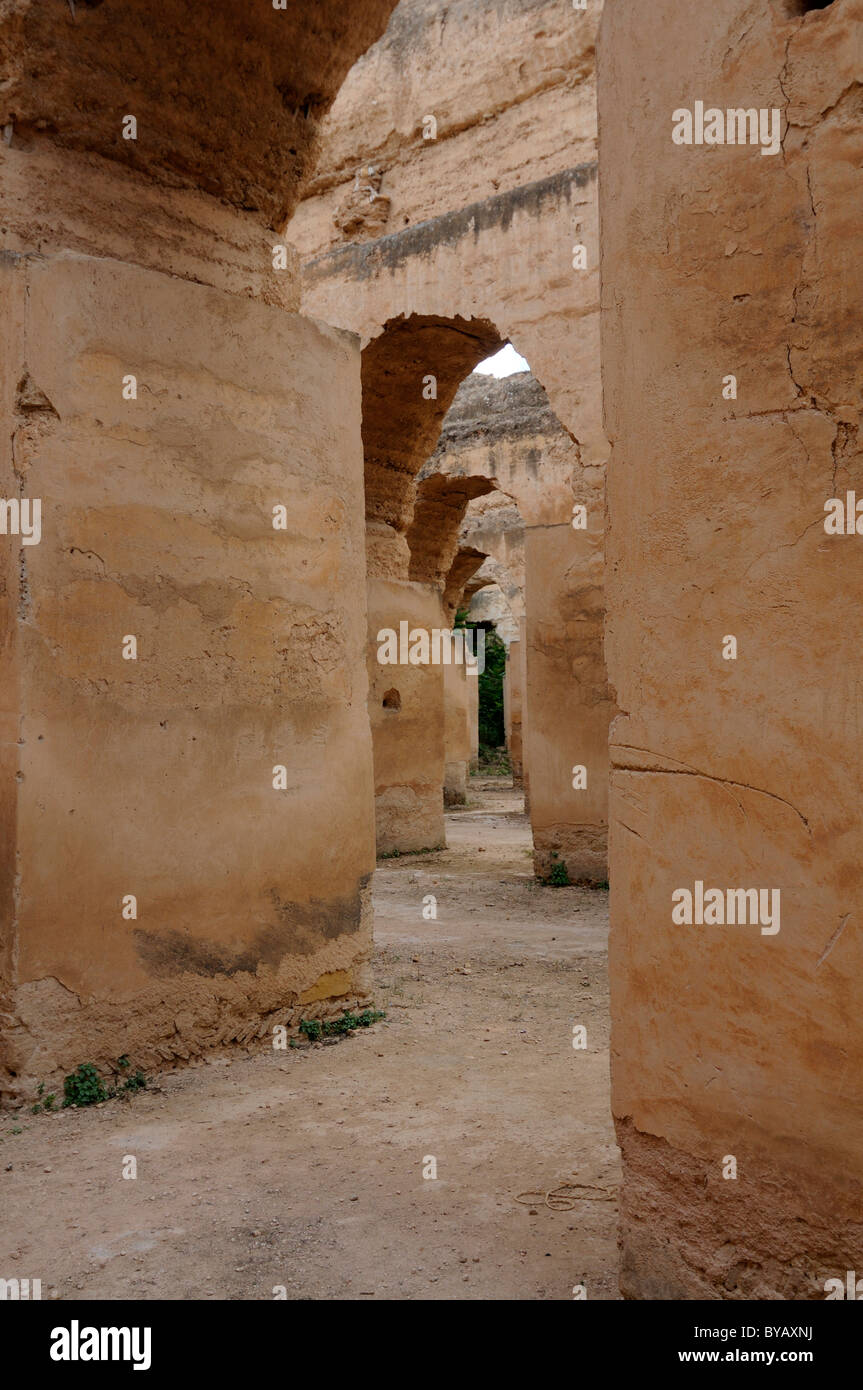 Huge granary and stables, Heri it Souani, Meknes, Morocco, Africa Stock ...