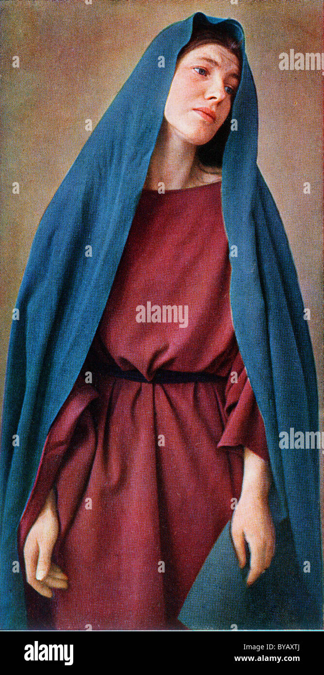 Anna Rutz as Mary, colour post card from a Uvatypie template ...