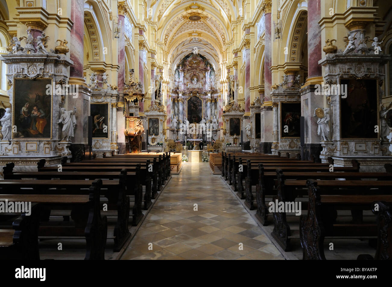 Interior, Kloster Ebrach monastery, Steigerwald, Franken, Bavaria ...