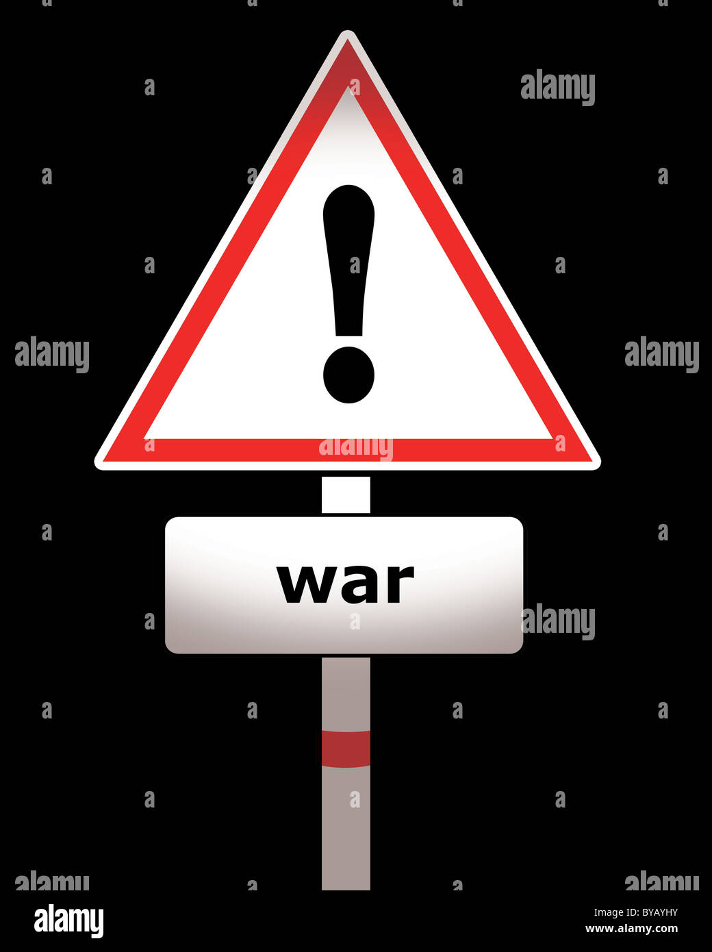 war warning sign Stock Photo - Alamy