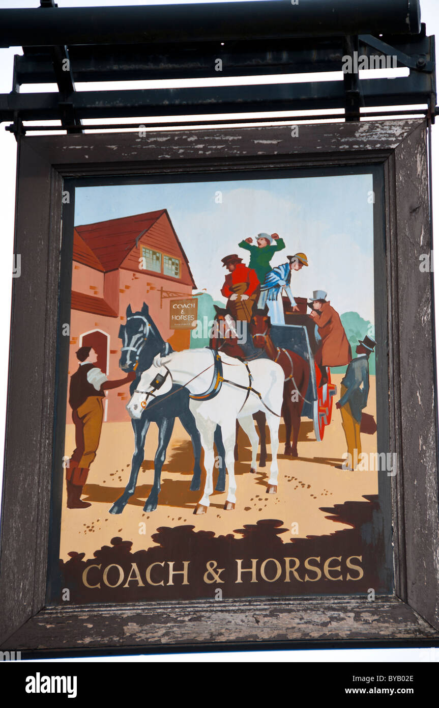 Coach and horses pub sign hi-res stock photography and images - Alamy