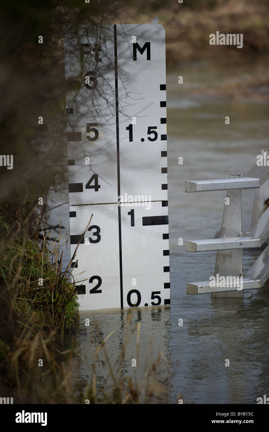 Flood water marker hi-res stock photography and images - Alamy