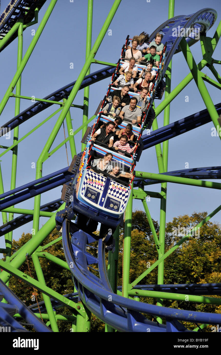 Alpina-Bahn roller coaster, Oktoberfest fair, Munich, Bavaria, Germany ...