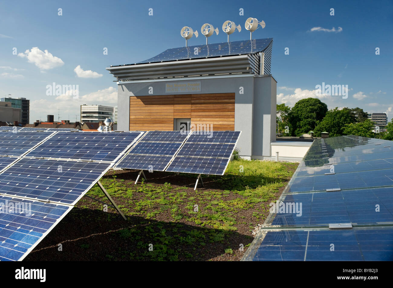 Solar cells and wind turbines hi-res stock photography and images - Alamy