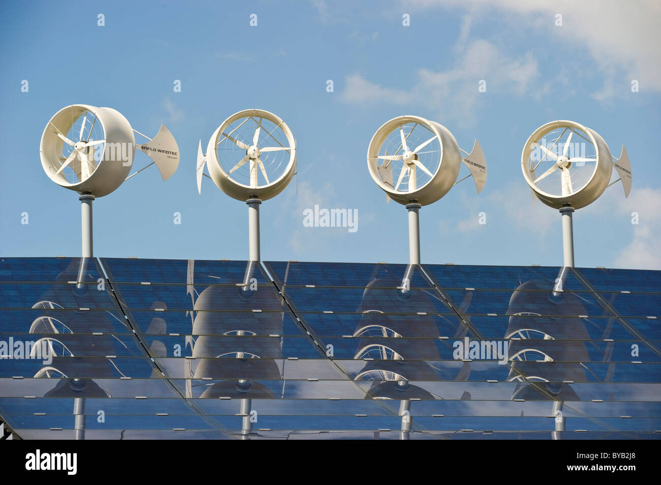 Solar cells and wind turbines hi-res stock photography and images - Alamy