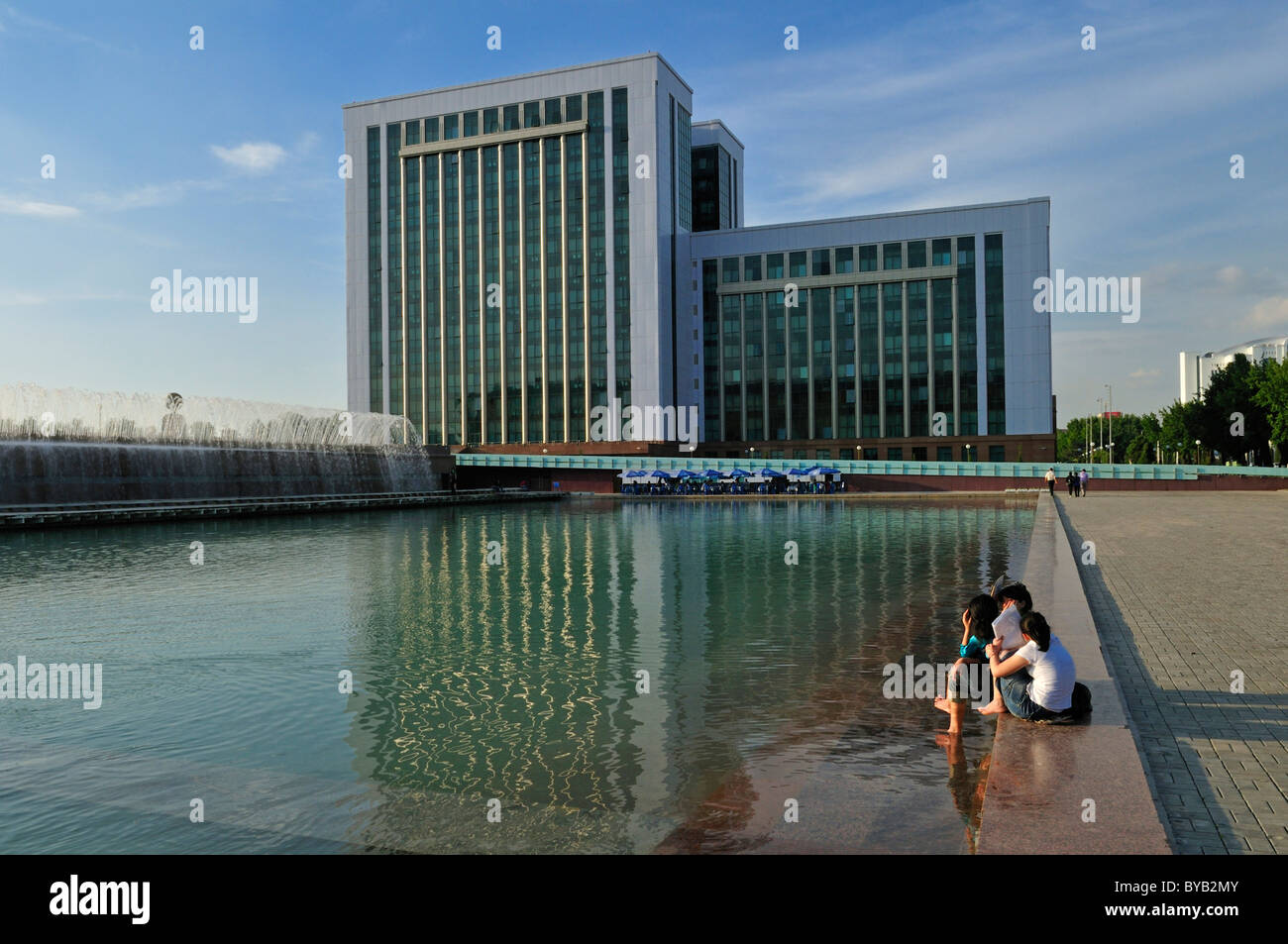 Modern administrative building in the new town of Tashkent, Uzbekistan ...