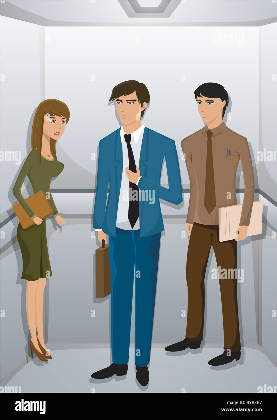 People Inside Elevator