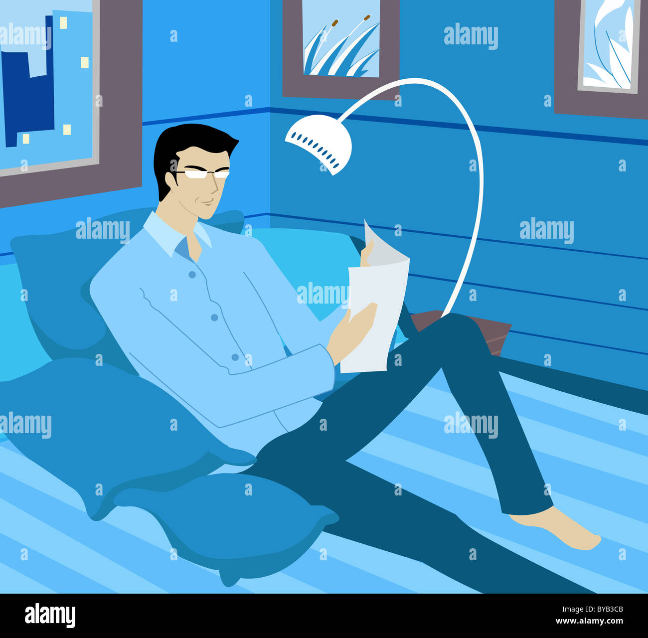A man reading Stock Photo - Alamy