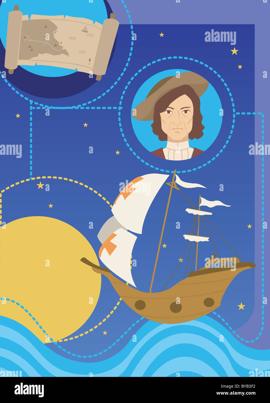 A collage of colonial shipping Stock Photo - Alamy