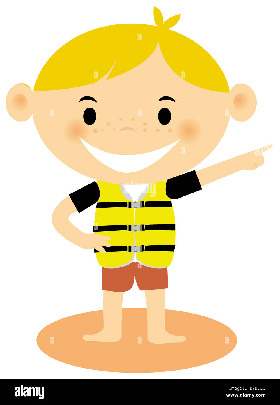 A young boy wearing a life jacket Stock Photo - Alamy