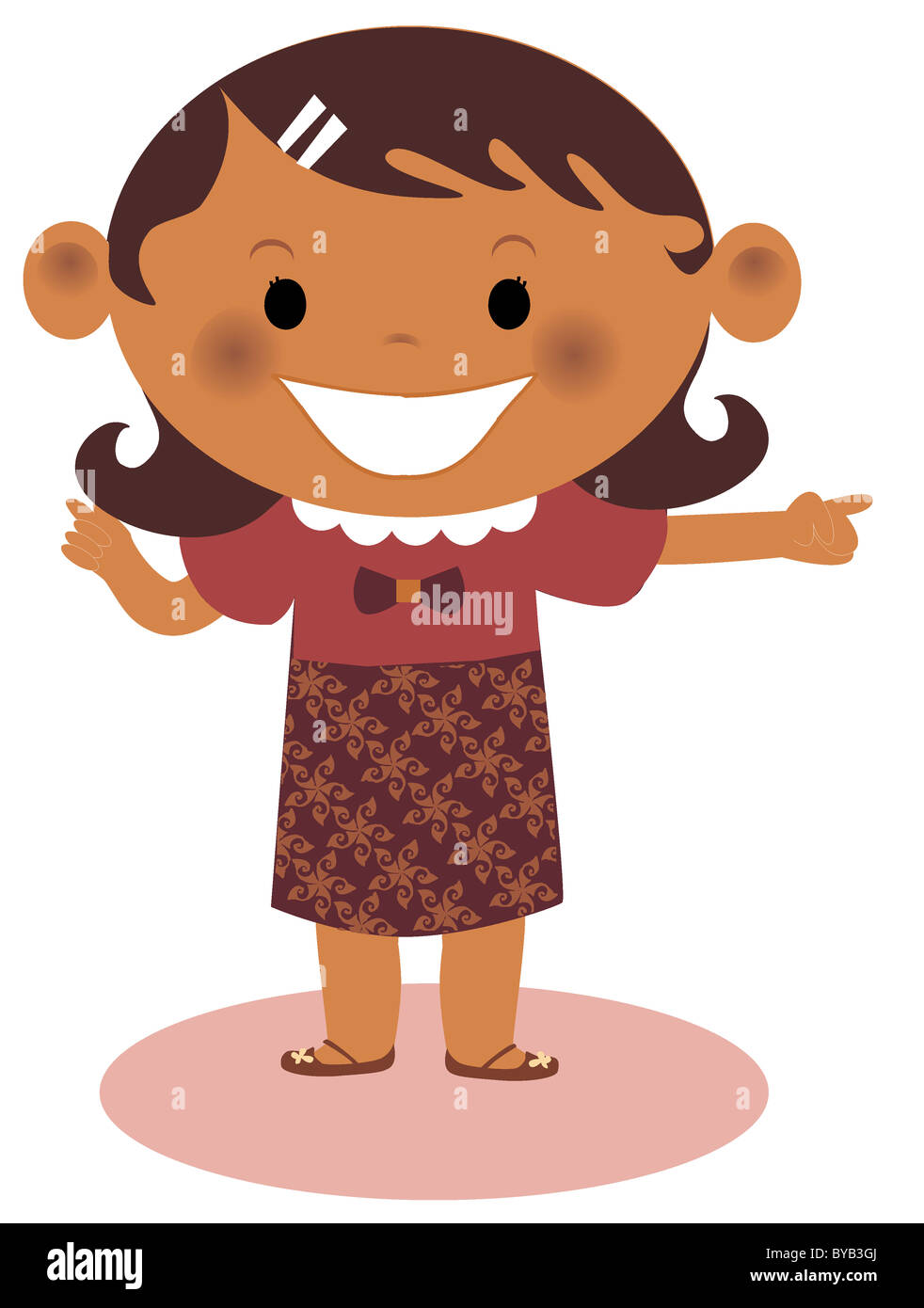 A young girl pointing Stock Photo - Alamy