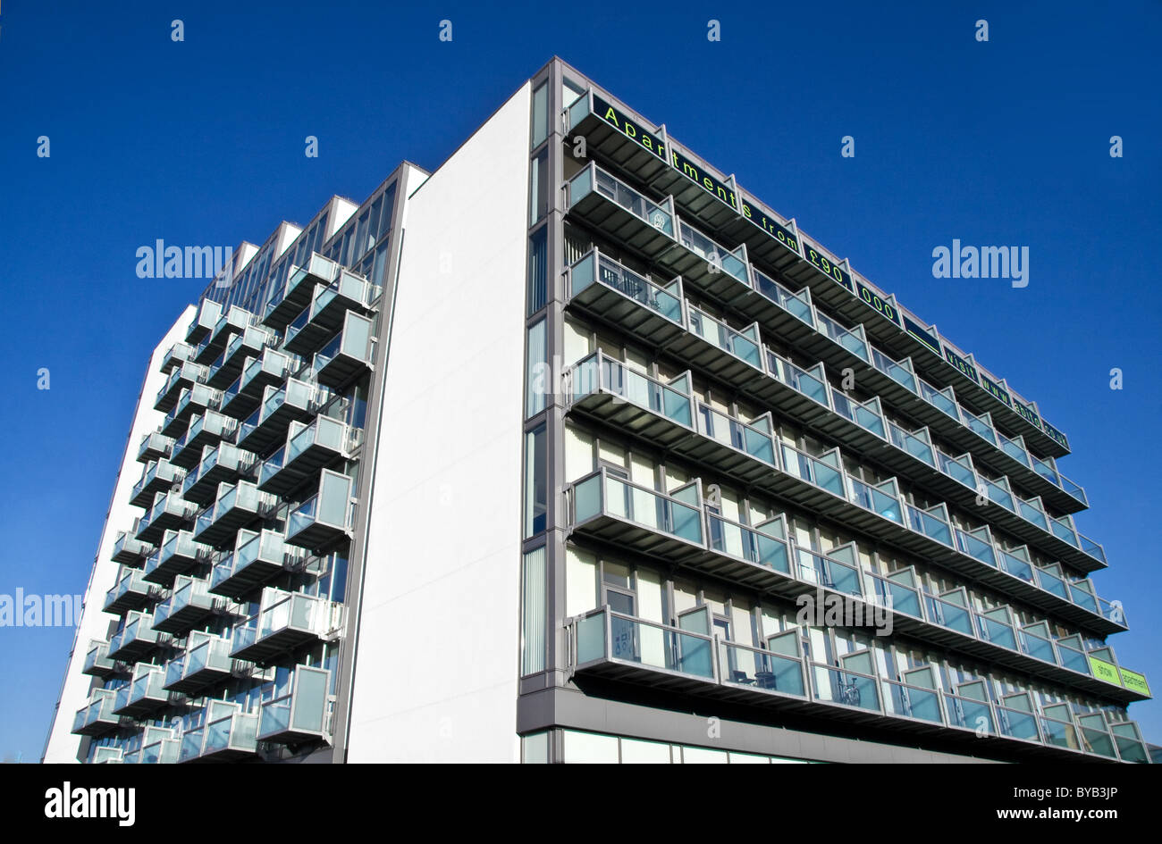 Modern (abito) apartment block, Salford Quays, Salford, Greater ...