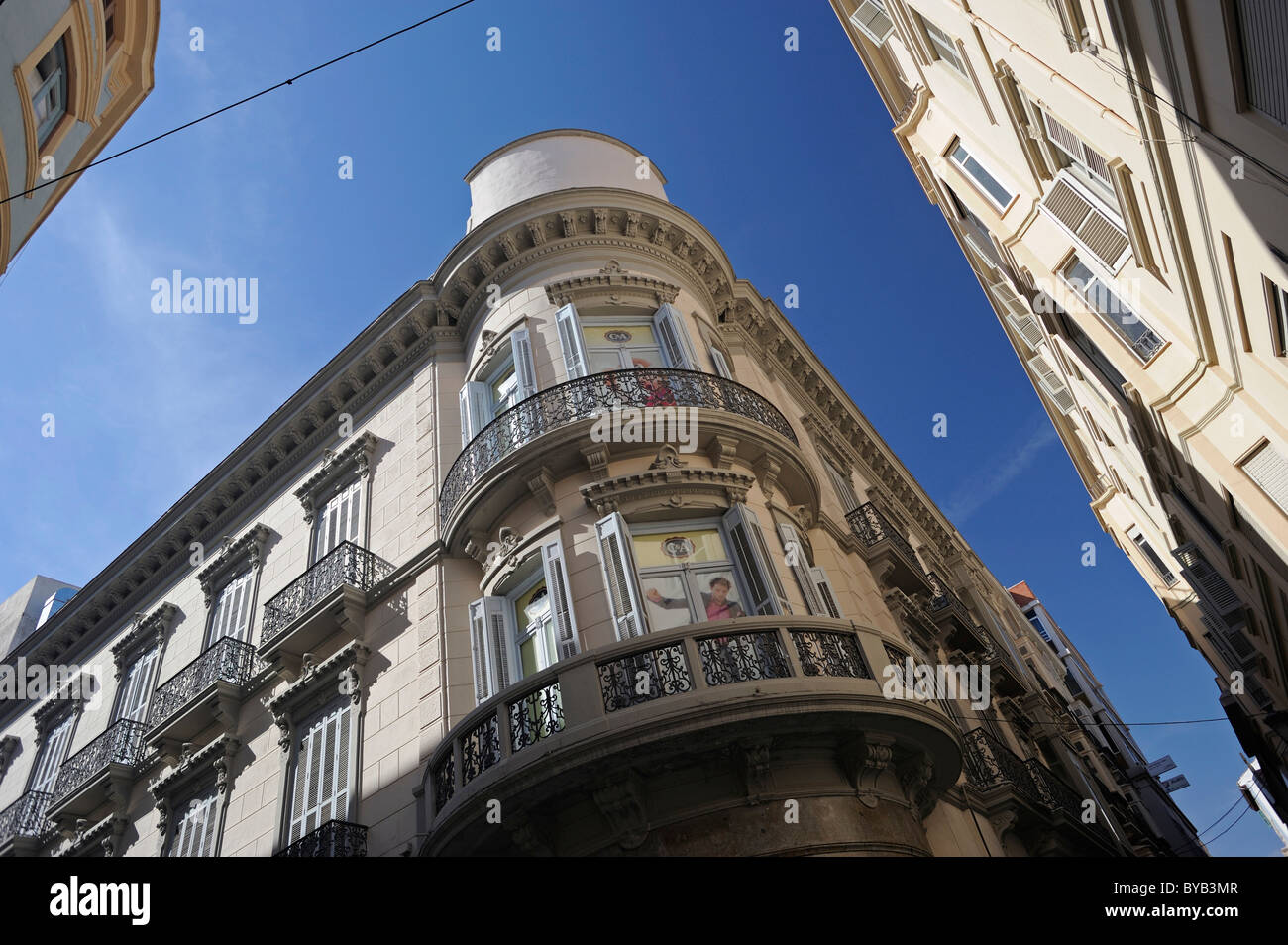 Building in downtown Malaga, Andalusia, Spain, Europe Stock Photo - Alamy