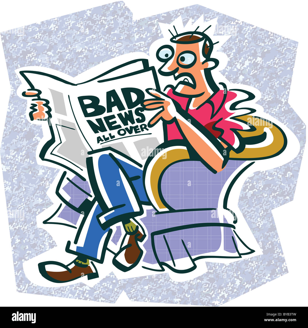 Newspaper surprised shock reading hi-res stock photography and images ...