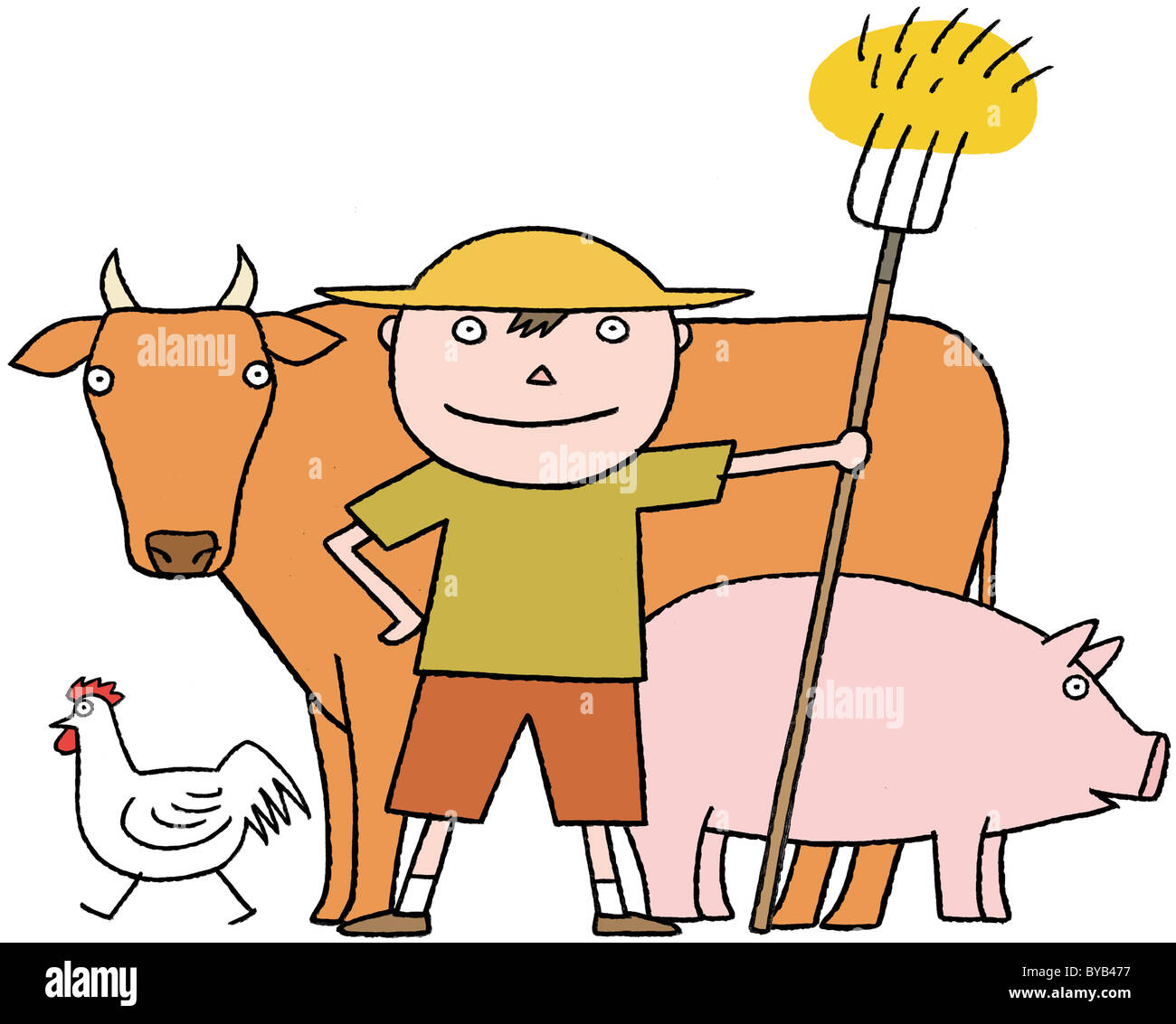 Cow pig chicken hi-res stock photography and images - Alamy