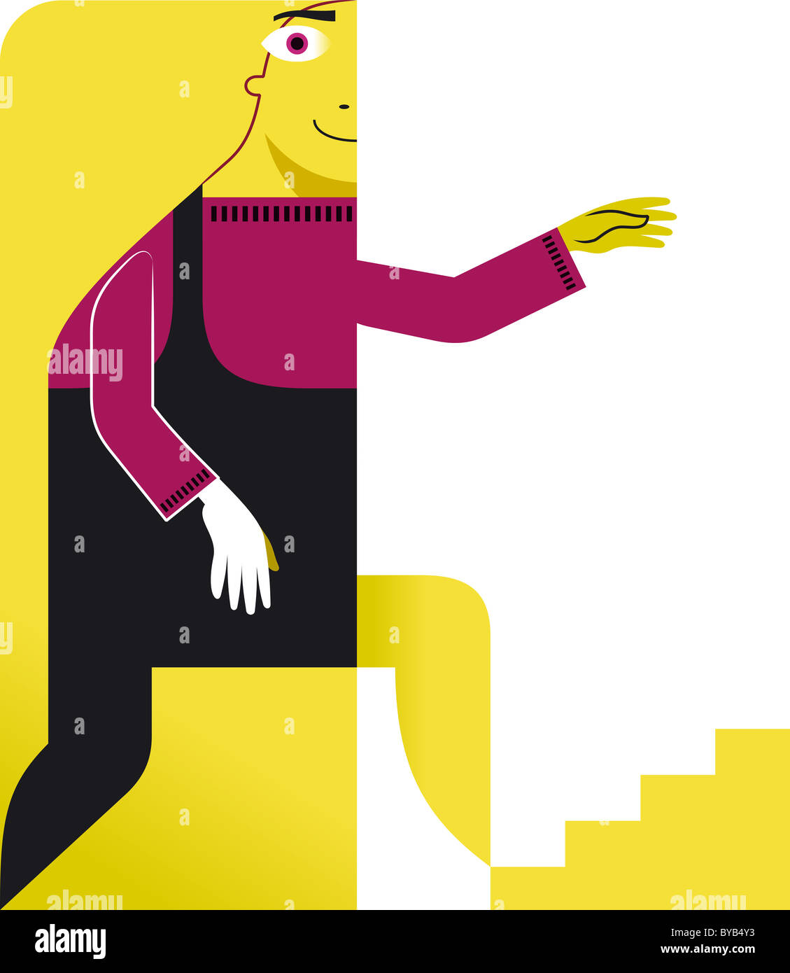 Figure Going Up Stairs High Resolution Stock Photography and Images - Alamy