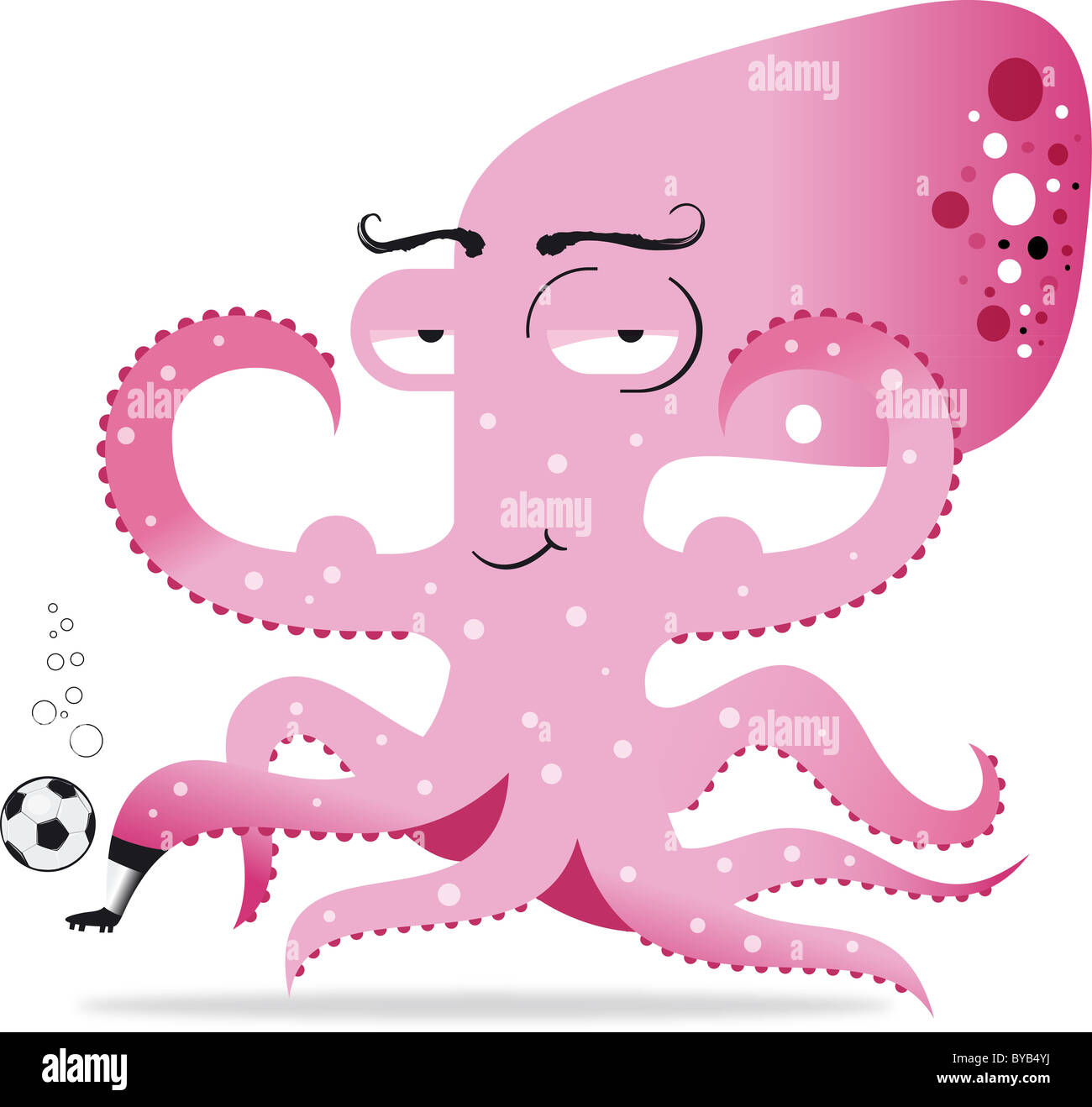 An Octopus playing soccer Stock Photo - Alamy