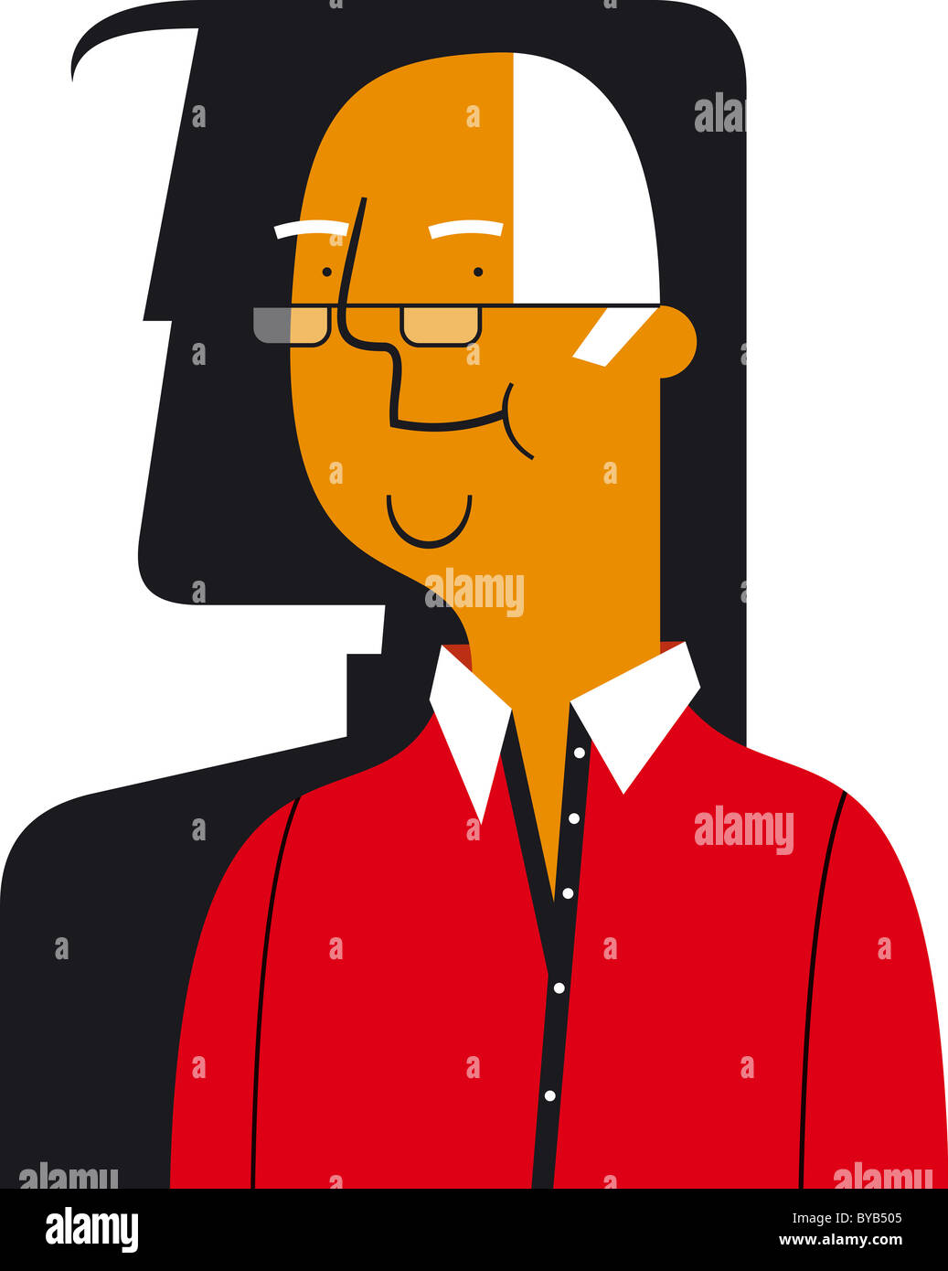 An older gentleman with a young shadow Stock Photo - Alamy