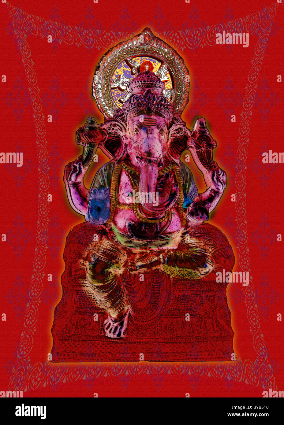 An illustration of a Hindu Indian Deity Ganesh Stock Photo - Alamy