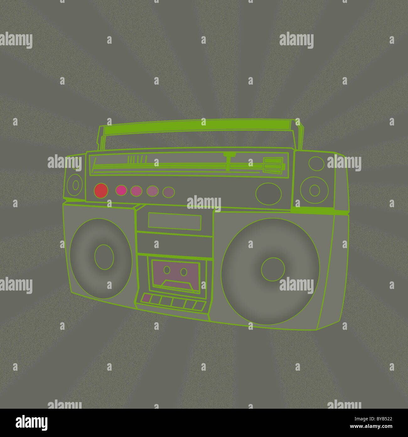 A line drawing of a stereo Stock Photo - Alamy