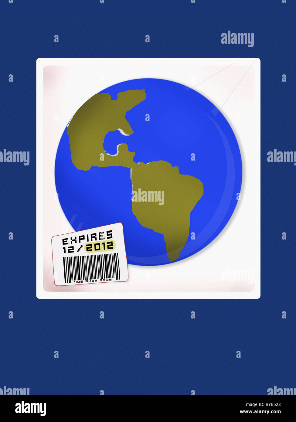 A world globe and an expiration card Stock Photo - Alamy