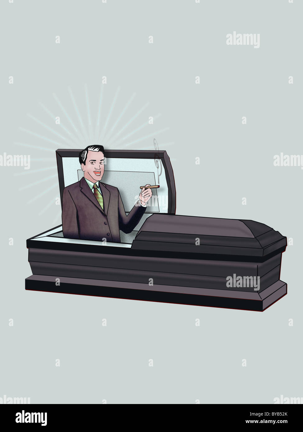 Man rising from coffin hi-res stock photography and images - Alamy