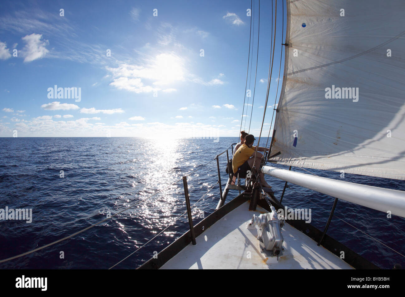 Whale watching on the sailing ship Triana, La Gomera, Canary Islands ...