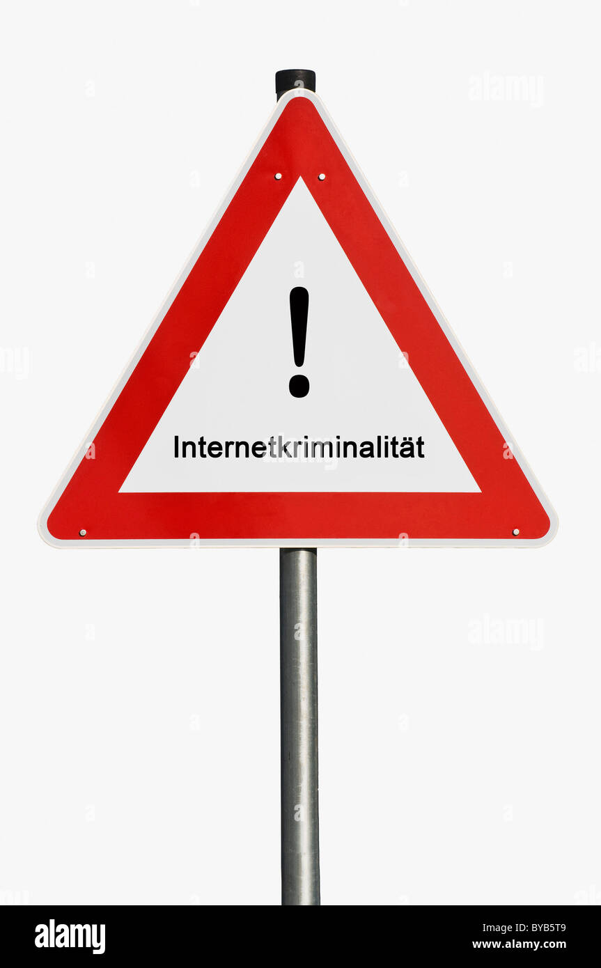 Danger sign, warning sign, symbolic image for cyber crime Stock Photo ...