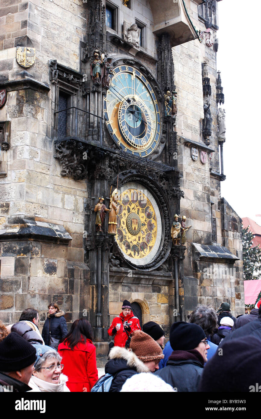 Astronomical Clock in built into one side of the Old Town Hall Tower ...