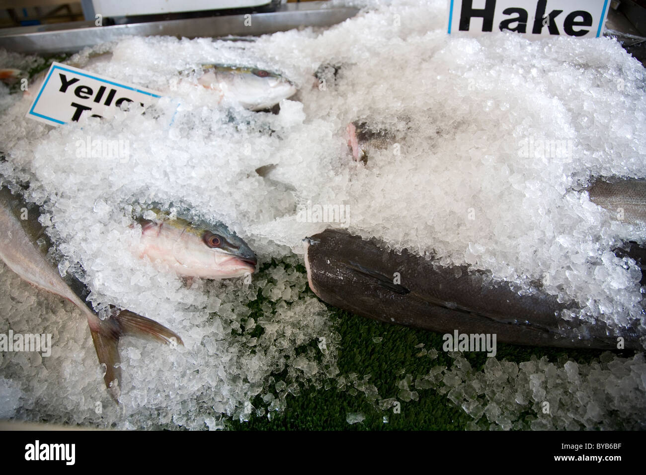 Hake fish on ice hi-res stock photography and images - Alamy