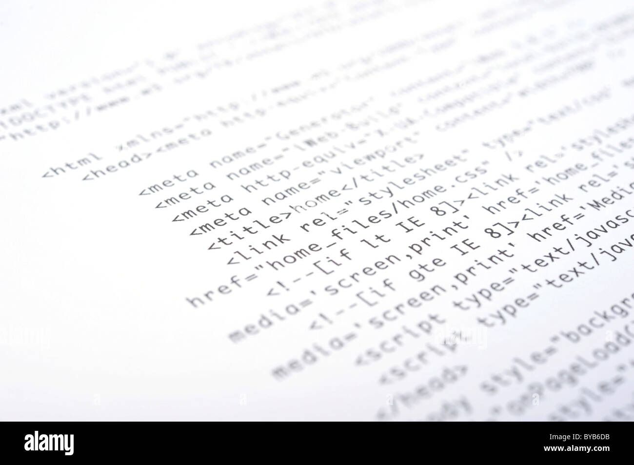 Source code of a website Stock Photo - Alamy