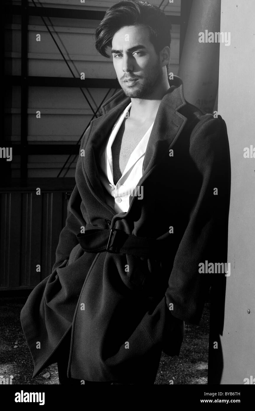 Fashionable man style Black and White Stock Photos & Images - Alamy