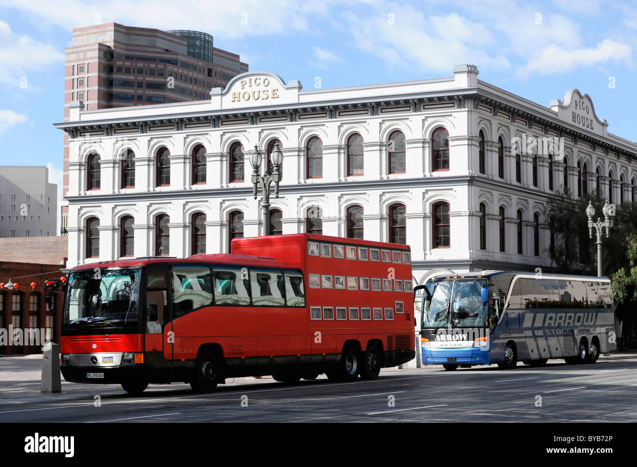 Rotel coach, Rotel coach, a bus incorporating a mobile hotel, passing ...