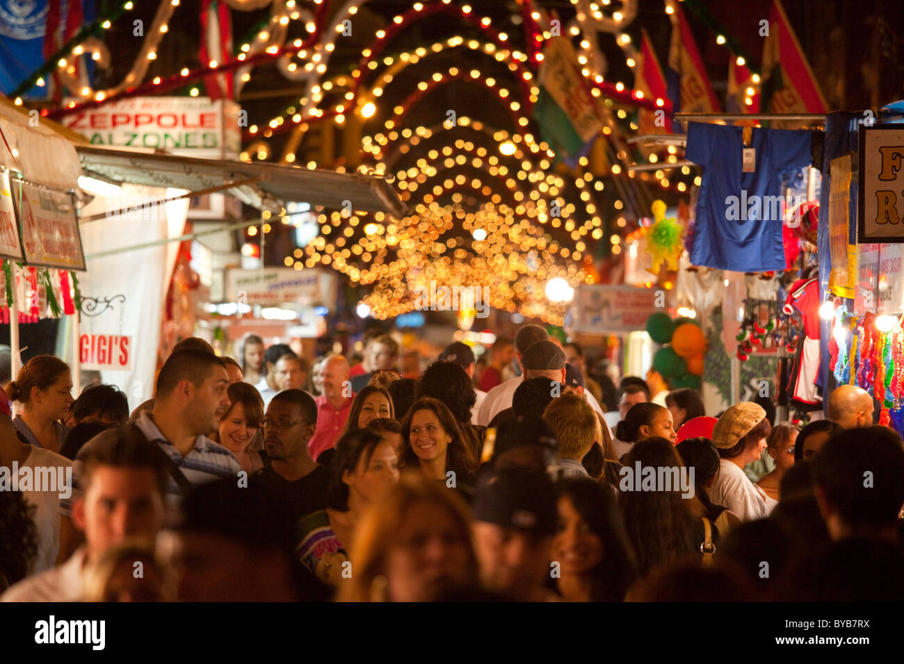 Feast of San Gennaro Festival in Little Itally in New York City Stock ...