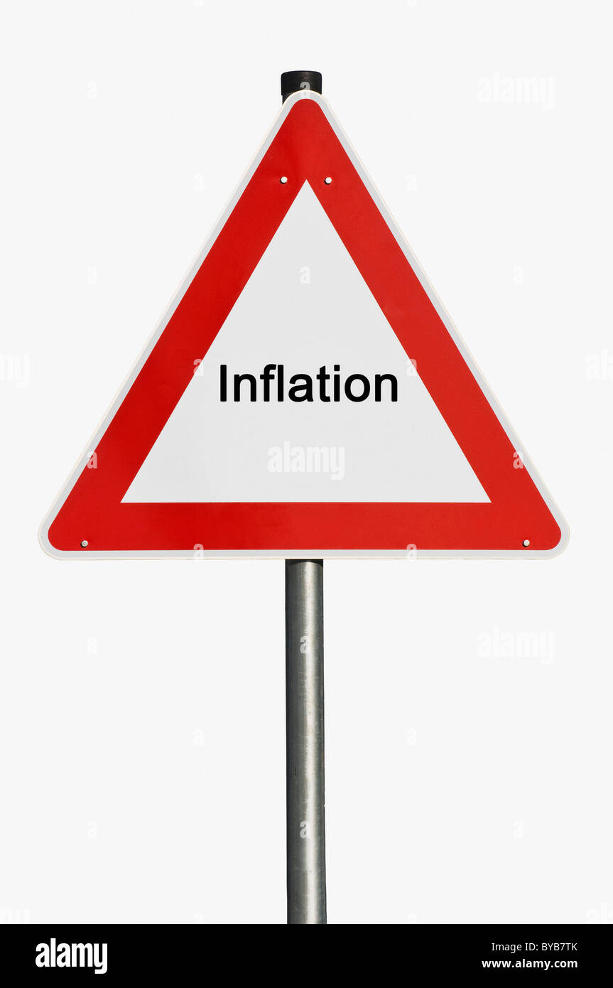 Danger sign, inflation, composite image Stock Photo - Alamy
