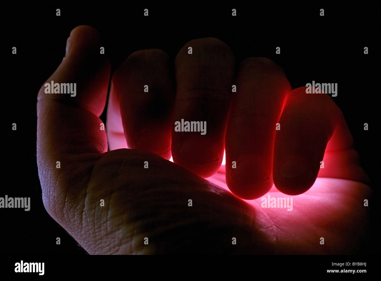 Light captured in child's hand Stock Photo - Alamy