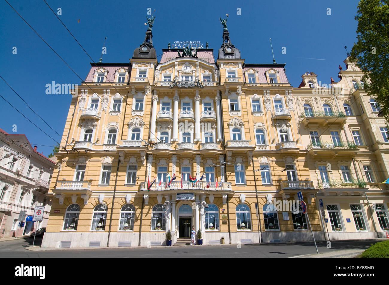 Luxury hotel, Mariánské Lázně, Marienbad, Czech republic, Europe Stock ...