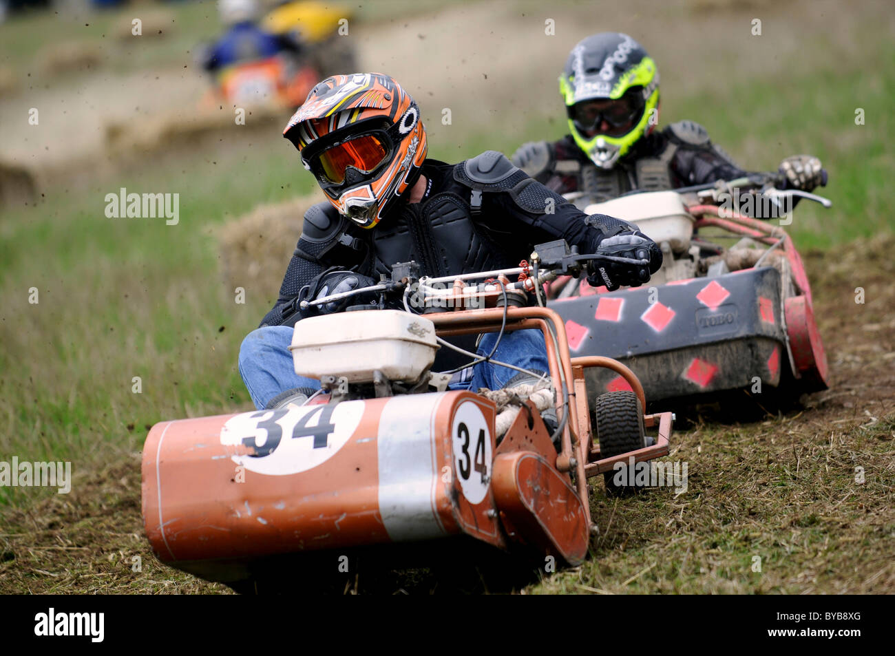 Lawn Mower Racing at Eye Countryshow Stock Photo - Alamy