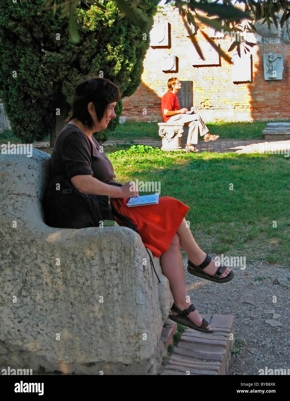 Artists on Island of Torello Stock Photo - Alamy