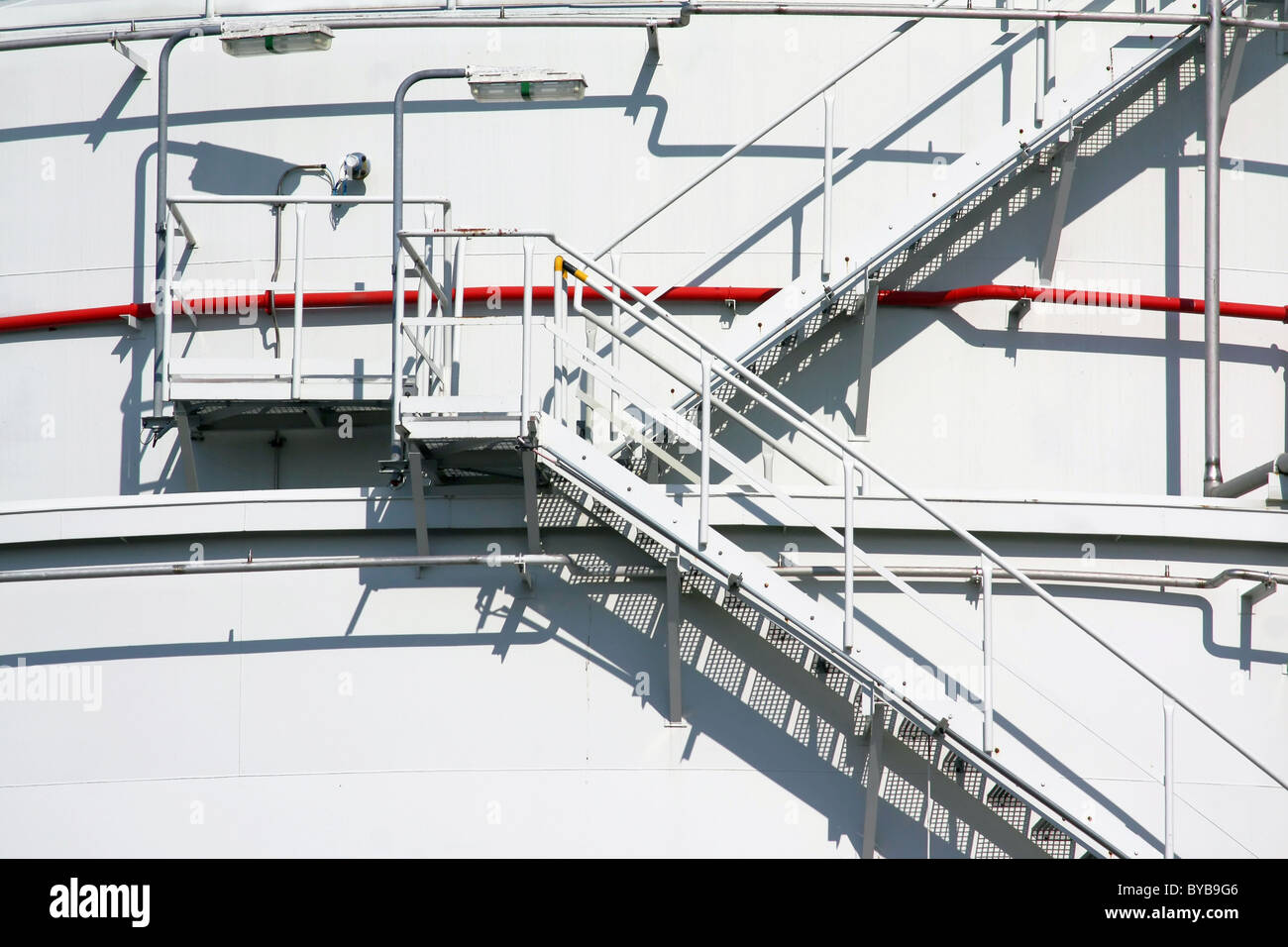 industrial tank staircase Stock Photo - Alamy